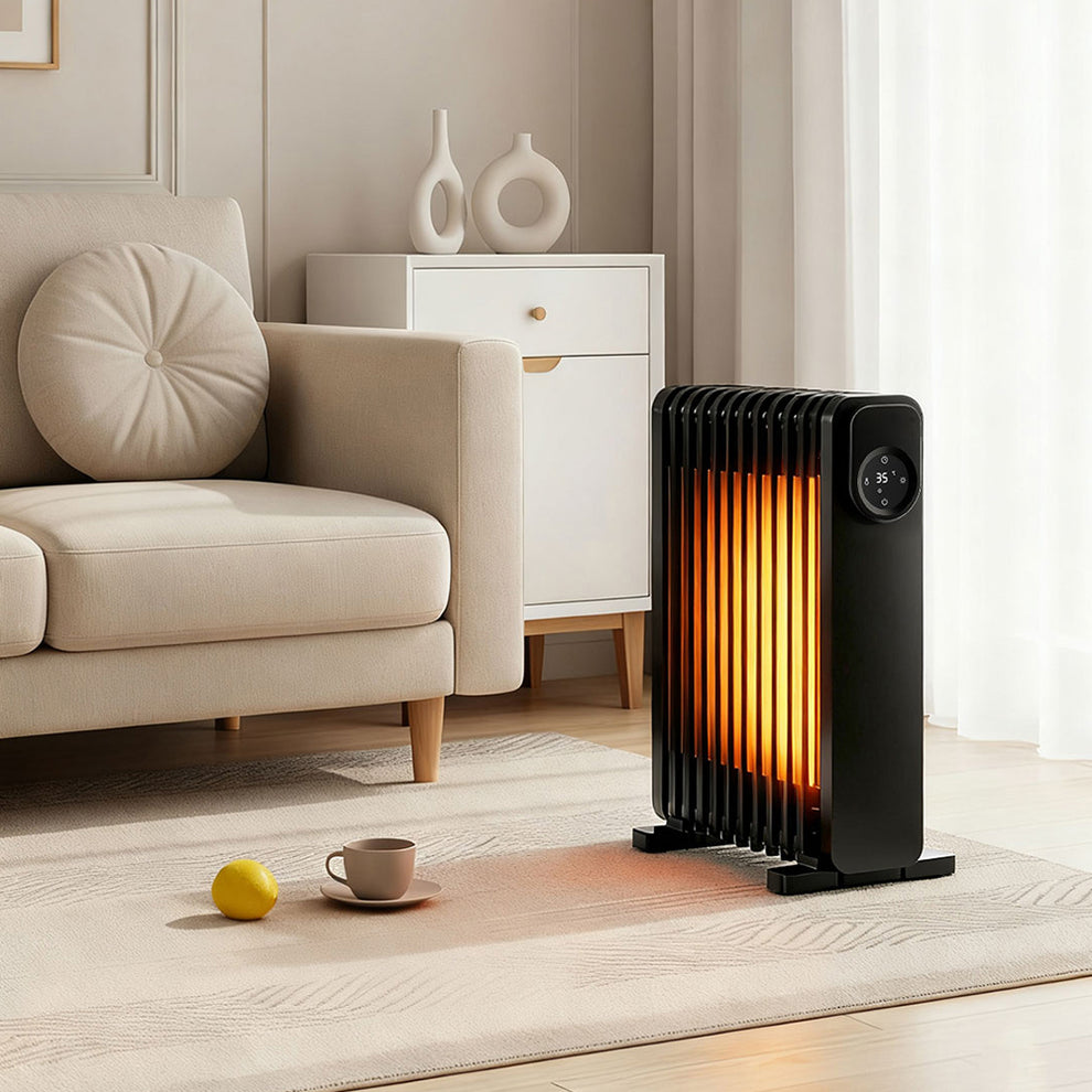 2300W 11-Fin Oil Filled Radiator Electric Heater with Remote Control ...