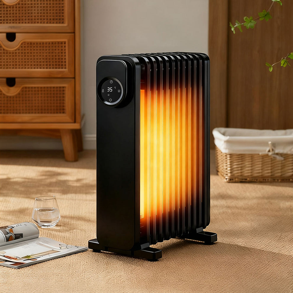 2300W 11-Fin Oil Filled Radiator Electric Heater with Remote Control ...